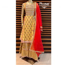 Yellow Cotton Garara Suit